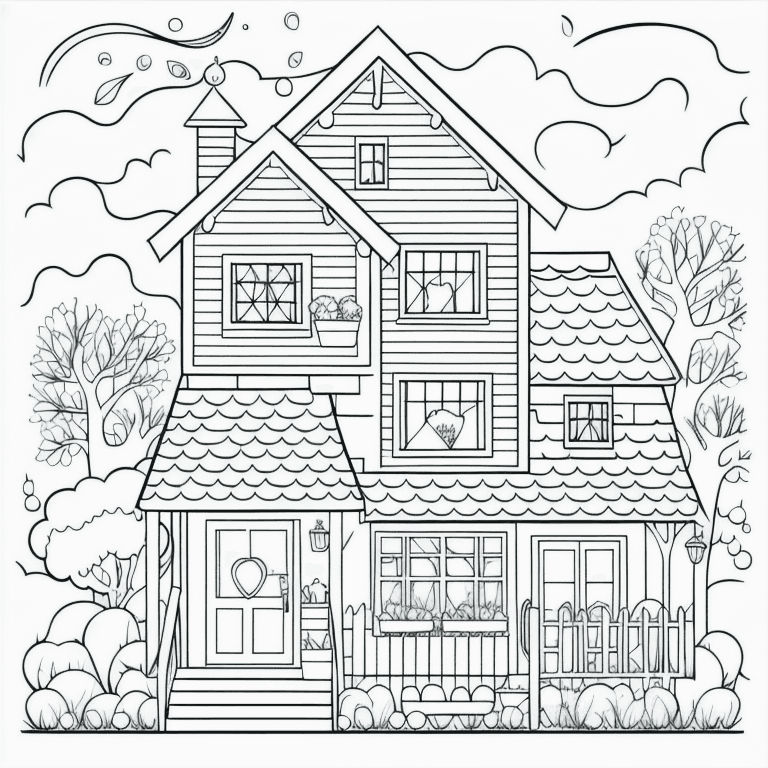 Coloriage de Maisons - Coloriages à imprimer