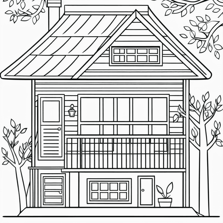 Coloriage de Maisons - Coloriages à imprimer