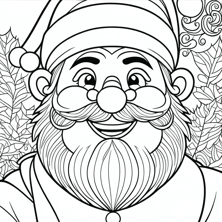 Coloriage du Père Noël - Coloriages à imprimer
