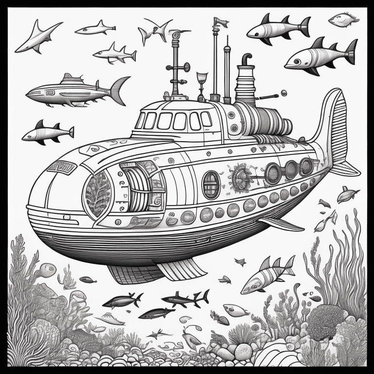Coloriages de Sous-marins - Coloriages à imprimer