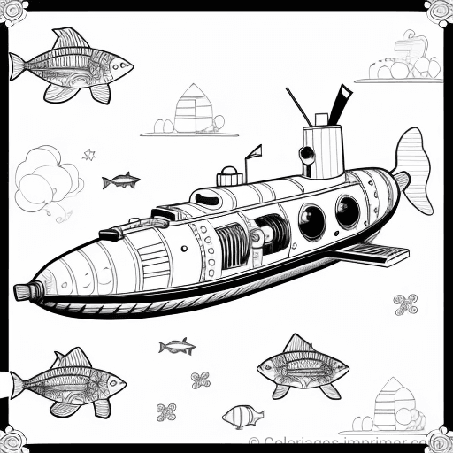 Coloriages de Sous-marins - Coloriages à imprimer