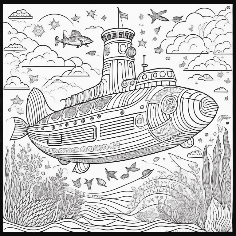 Coloriages de Sous-marins - Coloriages à imprimer