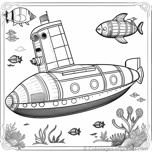 Coloriages de Sous-marins - Coloriages à imprimer