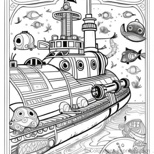 Coloriages de Sous-marins - Coloriages à imprimer