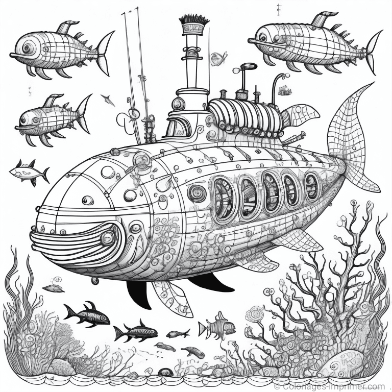 Coloriages de Sous-marins - Coloriages à imprimer
