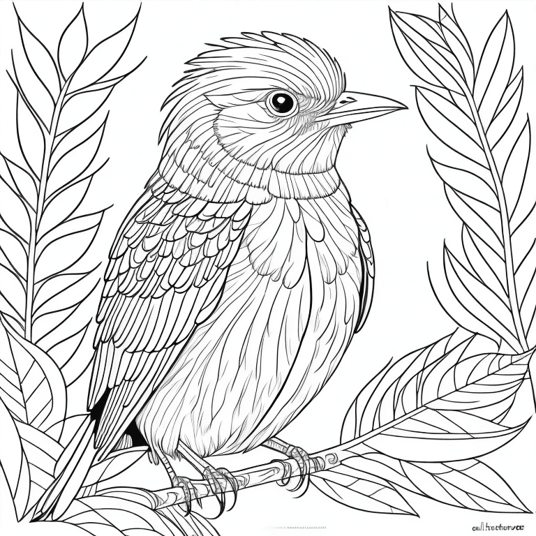 Coloriage de Perruches à imprimer - Coloriages à imprimer