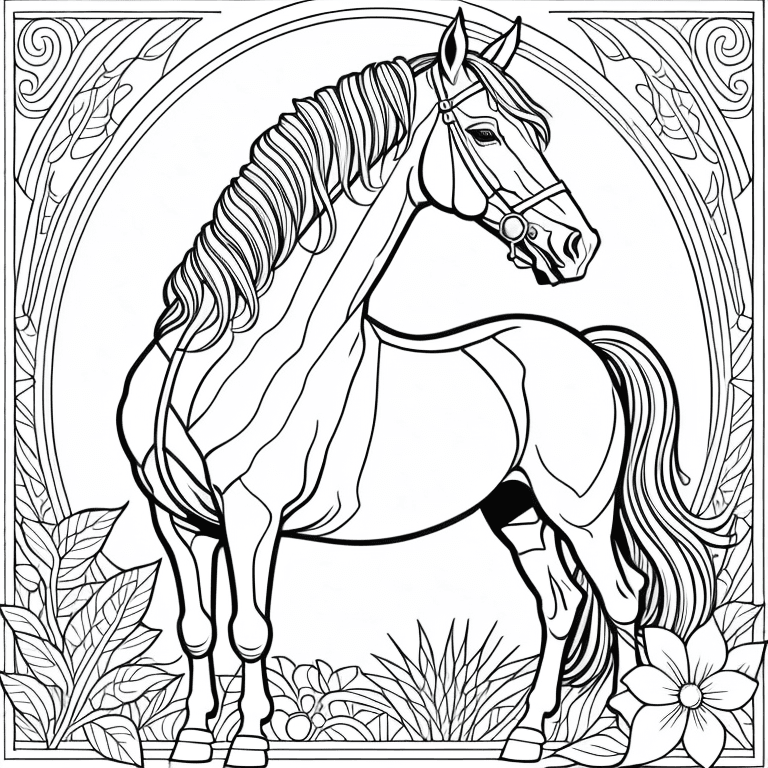 Coloriage de Chevaux - Coloriages à imprimer