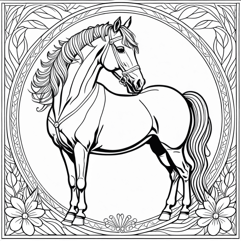 Coloriage de Chevaux - Coloriages à imprimer