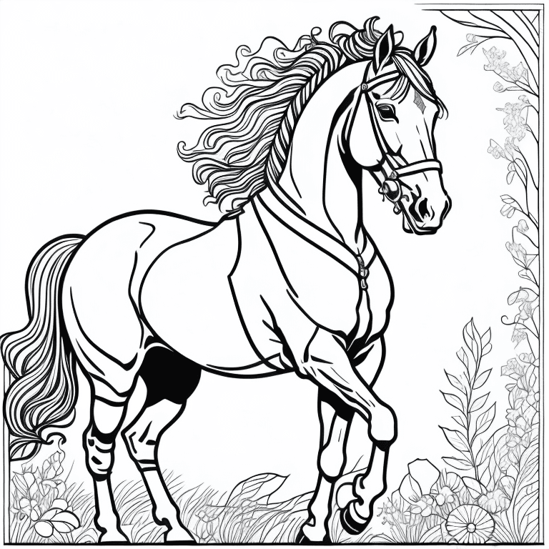 Coloriage de Chevaux - Coloriages à imprimer