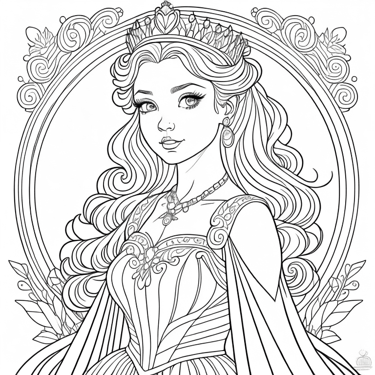 Coloriage de Princesses - Coloriages à imprimer