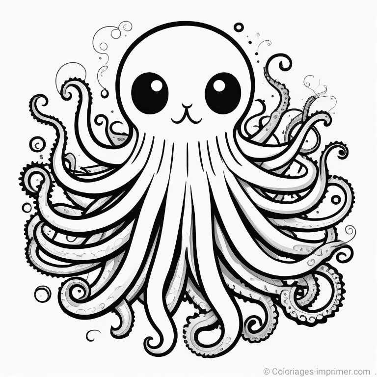 Coloriages de Pieuvres - Coloriages à imprimer