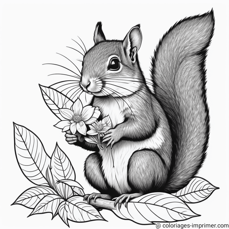 Coloriages dessins écureuils - Coloriages à imprimer